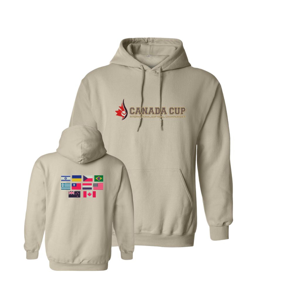 Canada Cup 2025 Cross Stitch Hoodie with Flags – Real Hip Clothing
